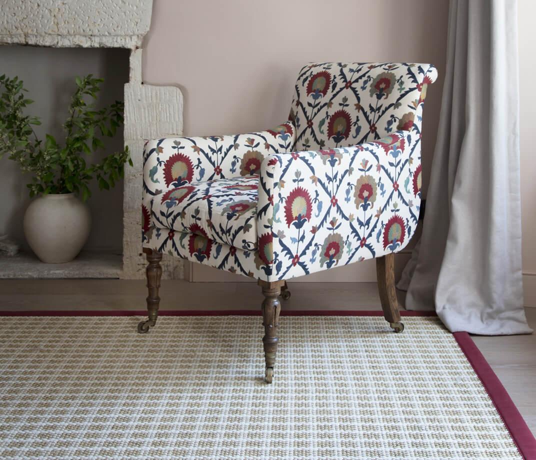 Woosie Check Wild (2140) | Wool & Sisal Mix Natural Carpet ...