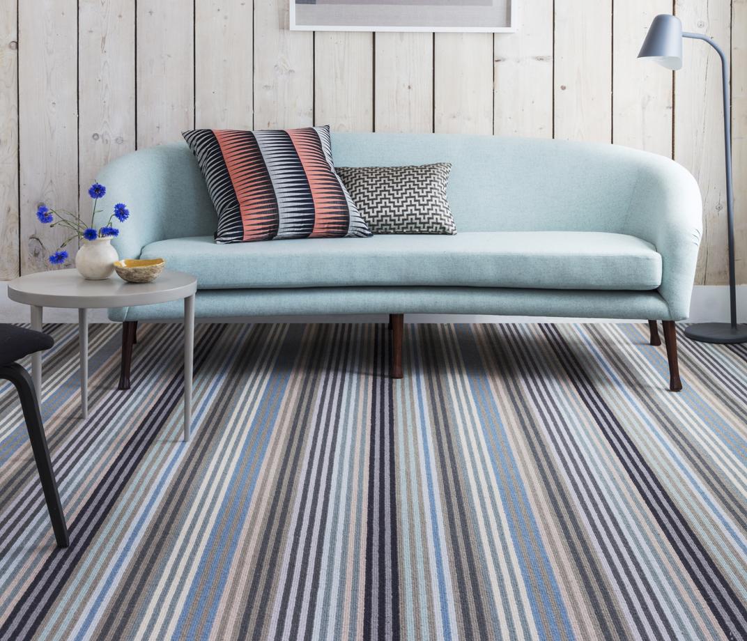 Margo Selby Stripe Surf Botany (1901) | Wool Carpet | Alternative Flooring